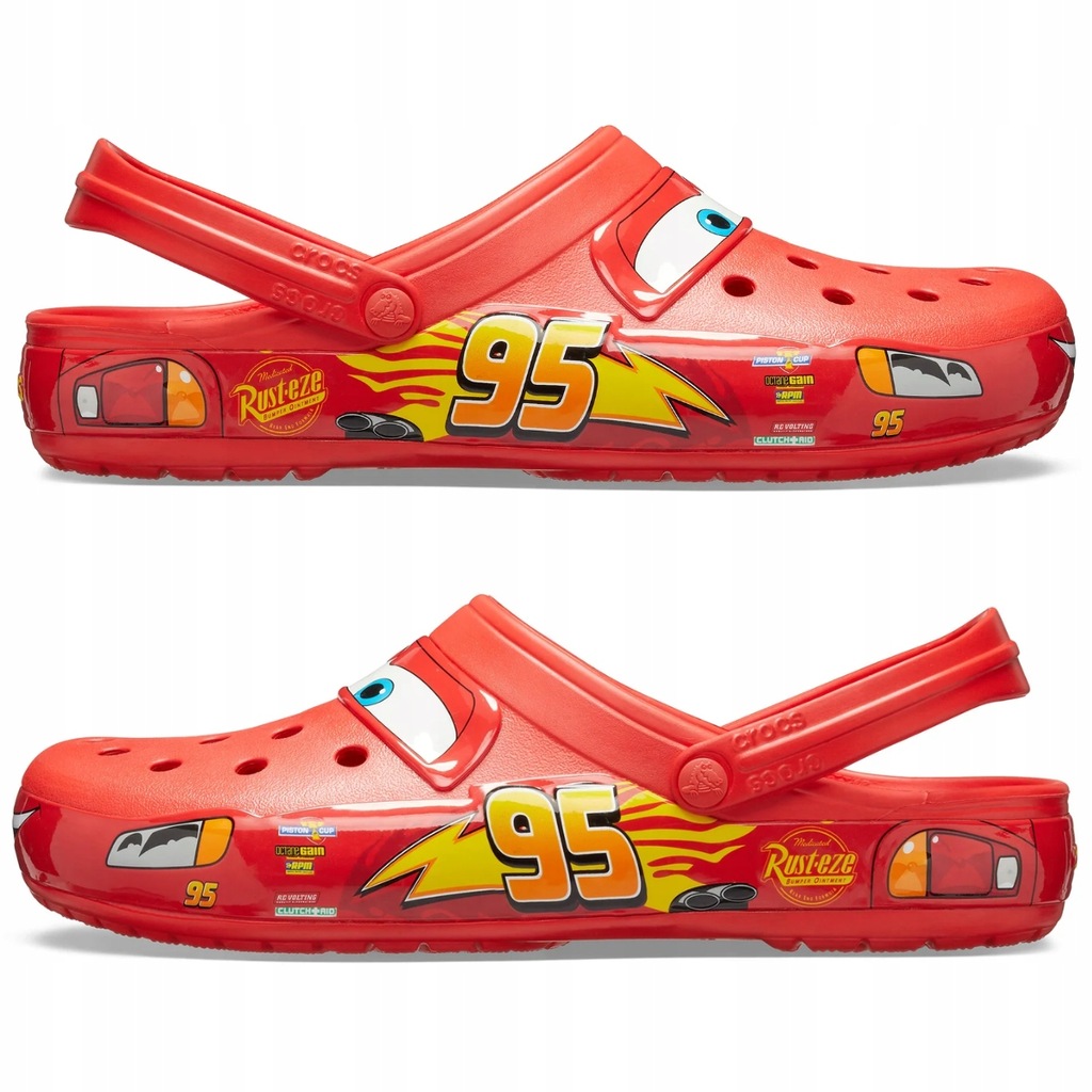 CROCS AUTA MCQUEEN ZYGZAK CHODAKI DZIECIĘCE WYGODNE PIANKOWE KROKSY r ...