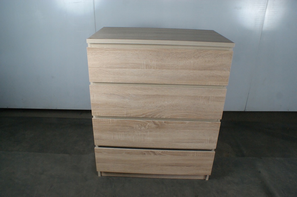 Komoda drewniana nowoczesna duża 4 szuflady - 12502710795 - oficjalne ...