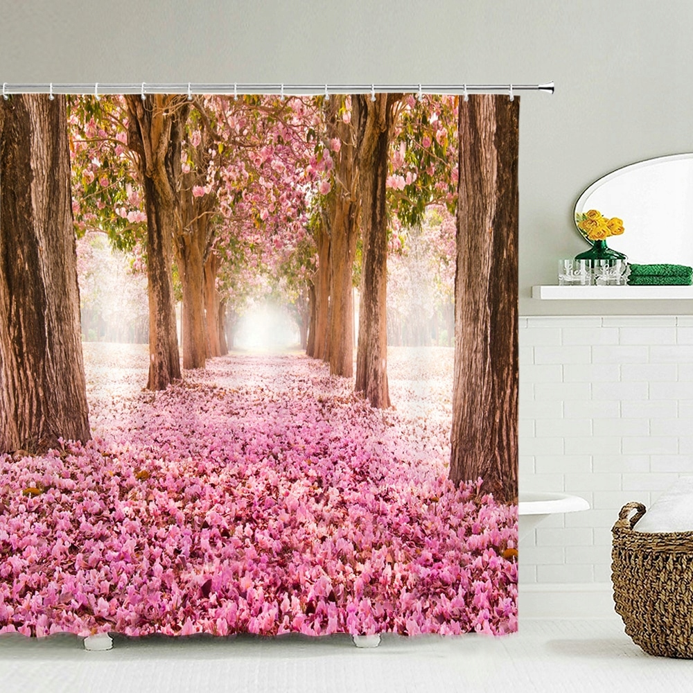 ZASLONA PRYSZNICOWA Kolorowe ró?owe kwiaty - 12543601383 - oficjalne ...