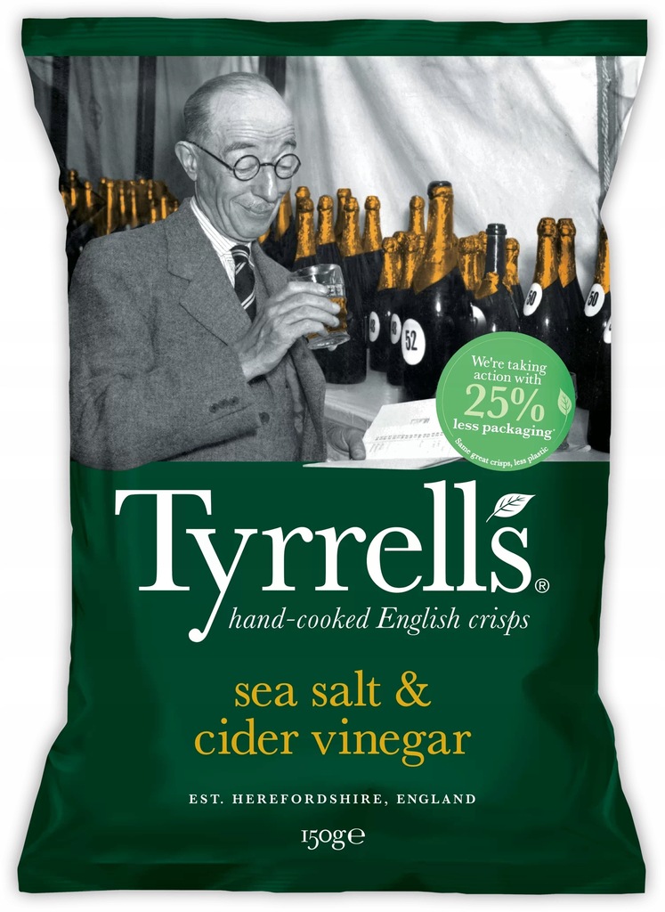 Tyrrells Crisps chipsy o smaku soli morskiej i octu jabłkowego 150g ...