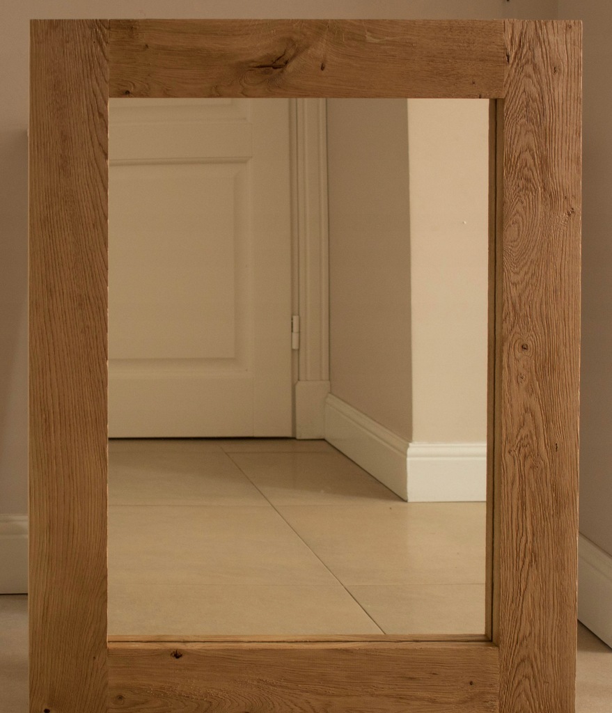 Lustro dębowa rama szczotkowana sęki 70x90 - 9180926158 - oficjalne ...