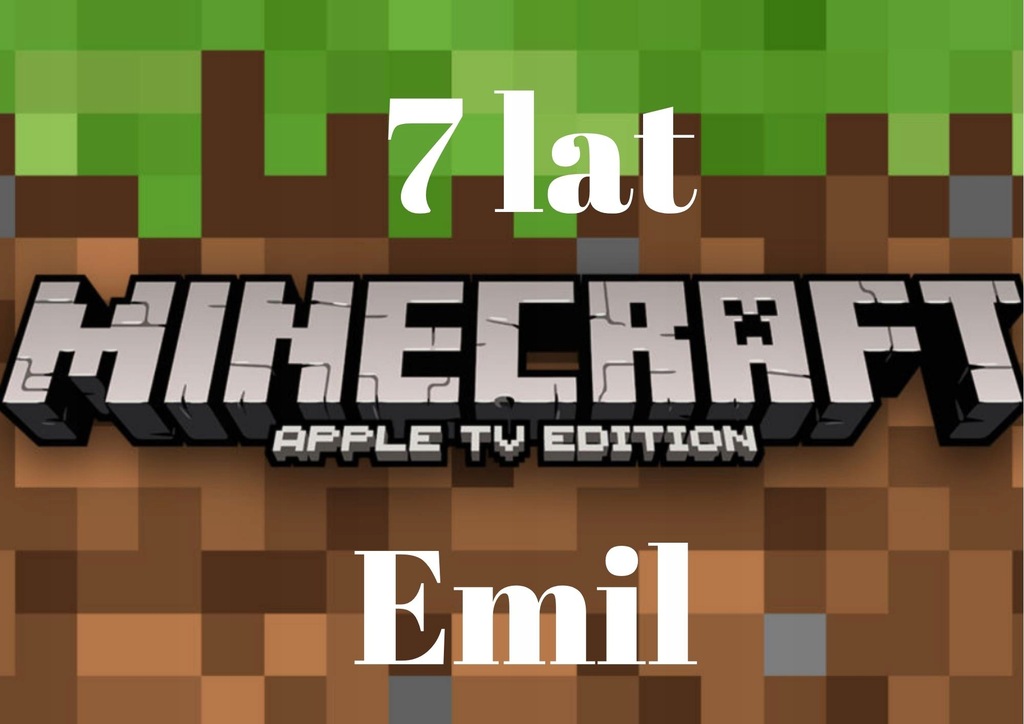 MINECRAFT BAJKA OPŁATEK URODZINOWY NA TORT A4 - 10024335397 - oficjalne ...