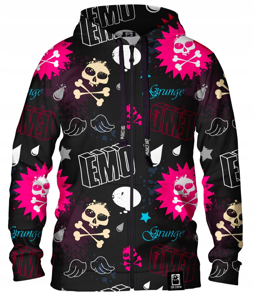 MĘSKA BLUZA ROZPINANA FULLPRINT DR.CROW EMO M - 12087424263 - oficjalne ...