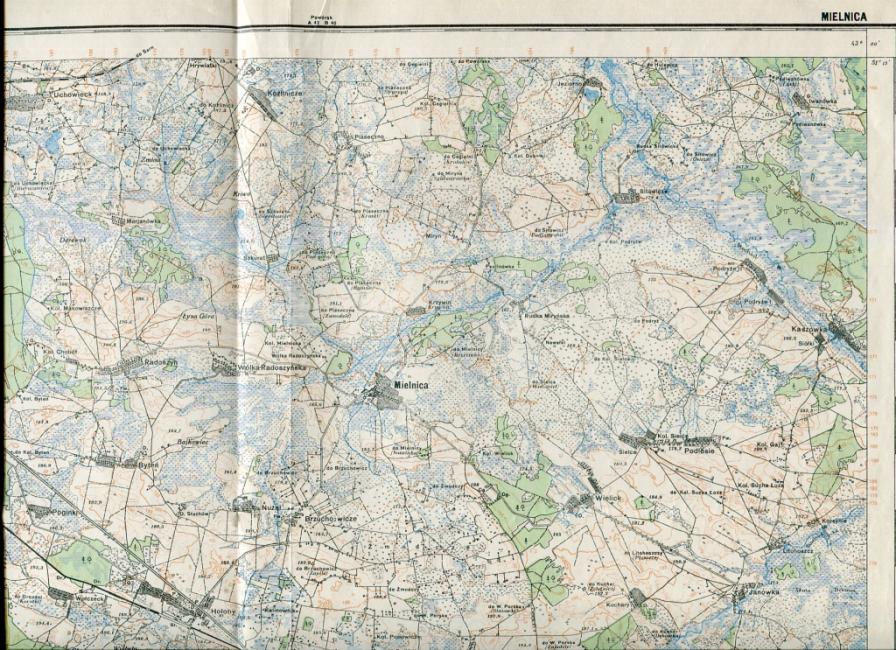 WOŁYŃ / MIELNICA :: mapa wojskowa WIG 1926 - 9623430167 - oficjalne ...