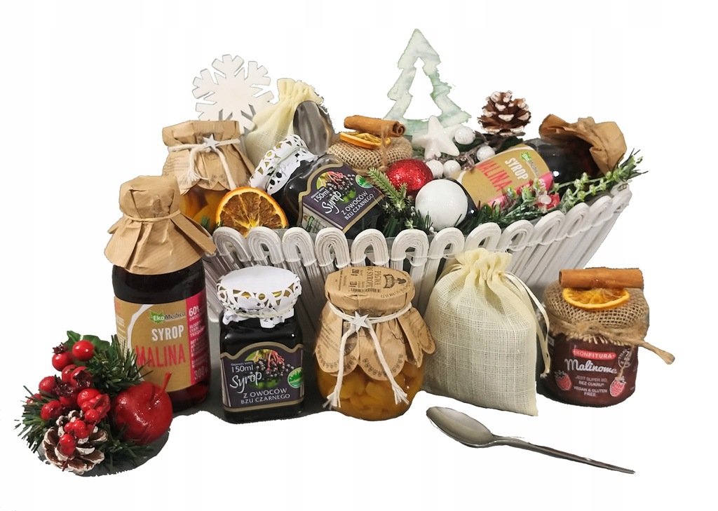 ZESTAW PREZENT DUZY KOSZ PREZENTOWY na ŚWIETA - 12927140326 - oficjalne archiwum Allegro