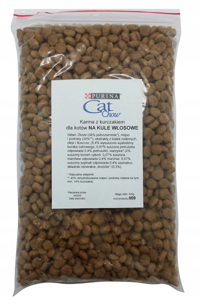 CAT CHOW KARMA DLA KOTA NA KULE WŁOSOWE 1KG LUZ - 9485872479 ...