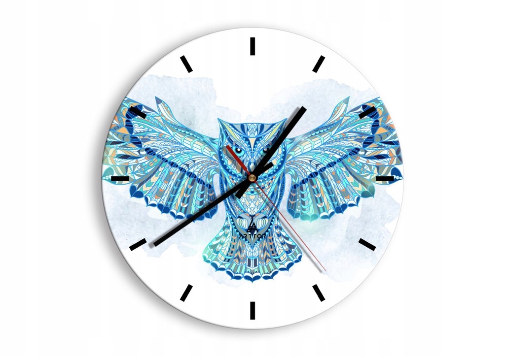 Zegar ścienny 30x30 sowa lot rysunek 3087 - 11296588451 - oficjalne ...