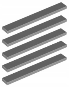 LEGO Płytka Płaska 1x8 J. Szara (4162/4211481) x5 - 11719520805 ...