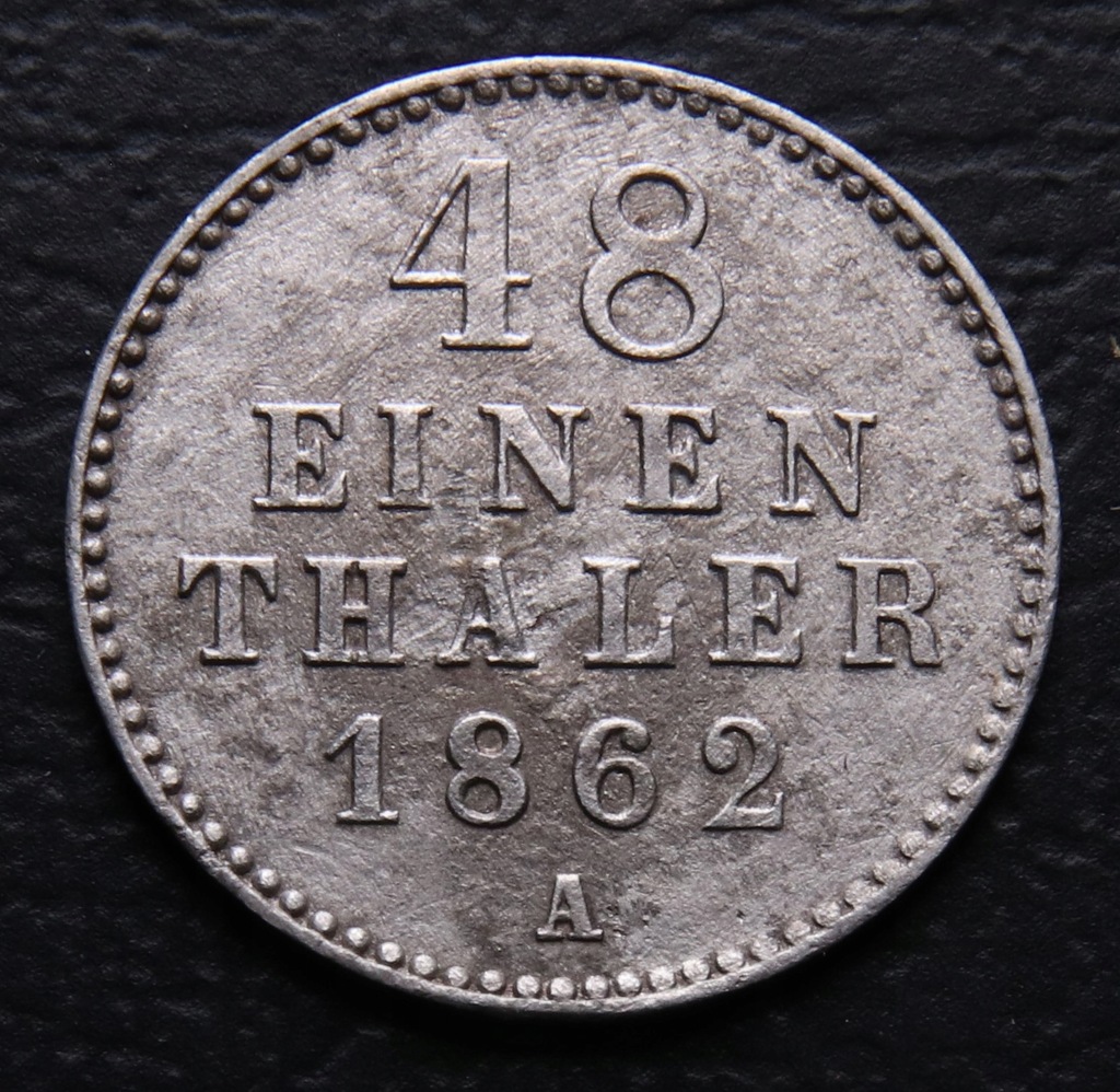 ANK NIEMCY 48 EINEN THALER 1862 A - 13247961504 - oficjalne archiwum ...