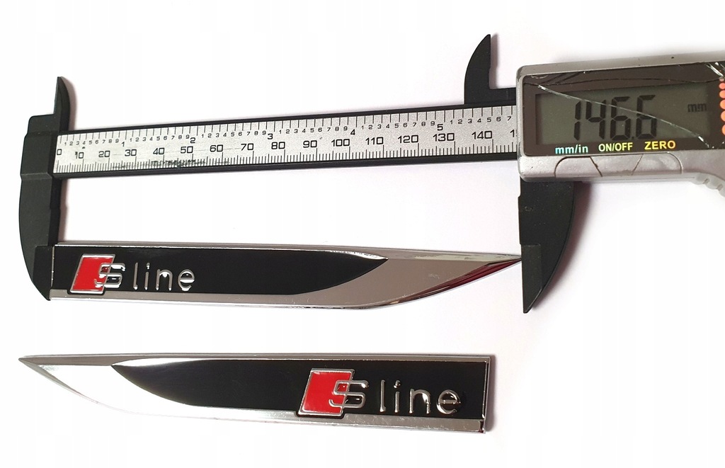 AUDI S-LINE LOGO EMBLEMAT ZNACZEK NA BŁOTNIK PRÓG - 11691093367 ...