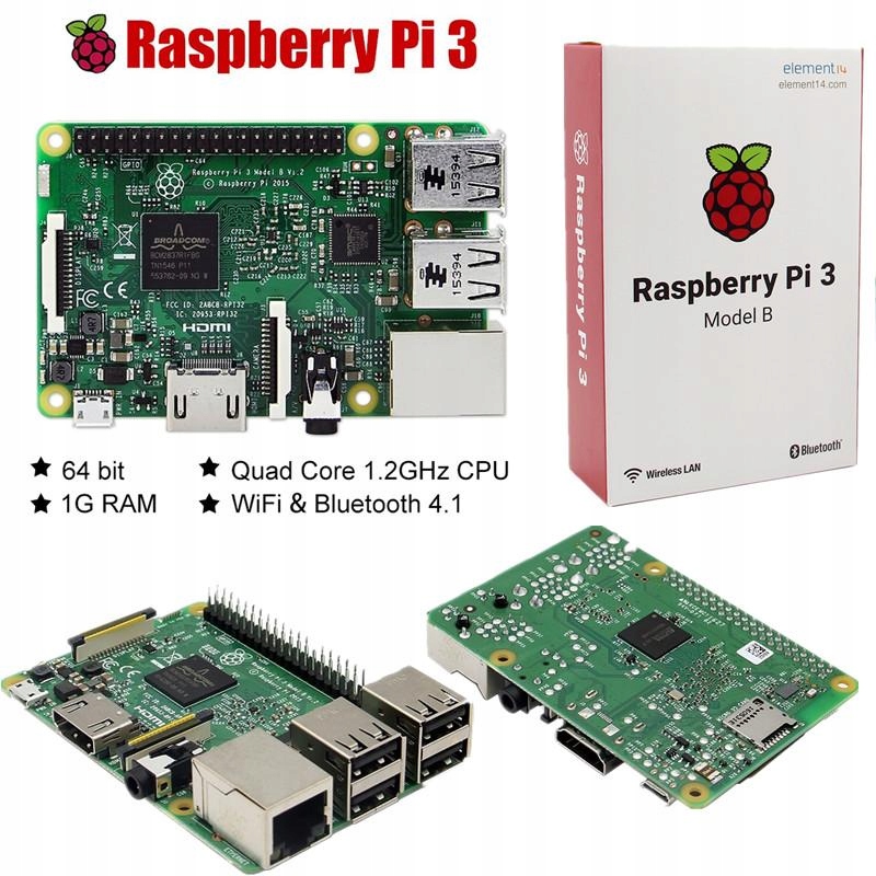 Stare drzewo Raspberry Pi 3 Model B ARM Cortex-A53 - 13050026847 - oficjalne archiwum Allegro
