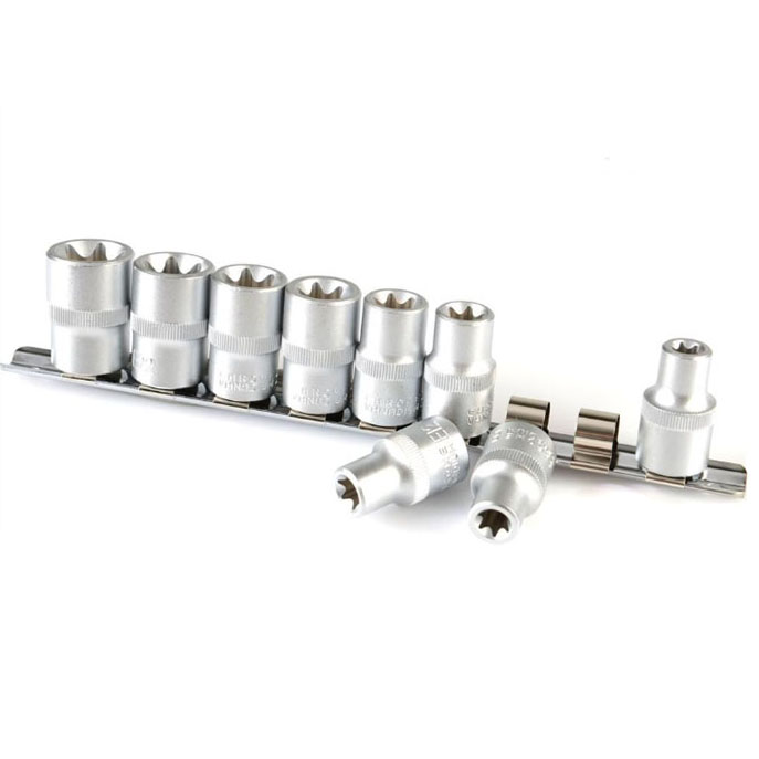 KLUCZE NASADOWE TORX E10-24 NASADKI 1/2 SZYNIE 9el - 5819142682 - oficjalne archiwum Allegro