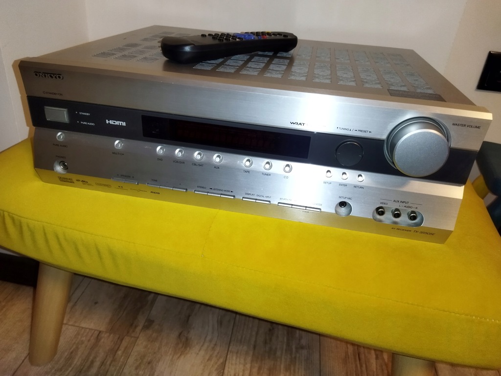 Amplituner ONKYO TX-SR505E 7.1 srebrny - 13168798082 - oficjalne archiwum Allegro
