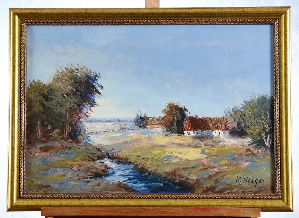 K. HELGAR PEJZAŻ NAJPIĘKNIEJSZY OBRAZ IMPRESJONIZM - 10438652983 ...