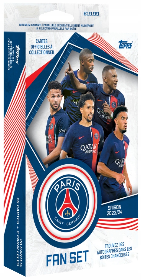 PSG Official Fan Set 2024 Karty piłkarskie Topps Możliwa karta z ...