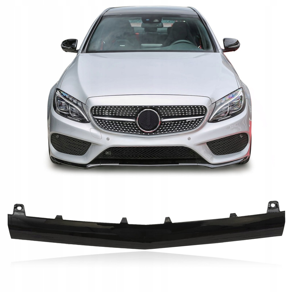 MERCEDES W205 LISTWA ZDERZAKA ŚRODKOWA CZARNA - 13929273069 - oficjalne ...