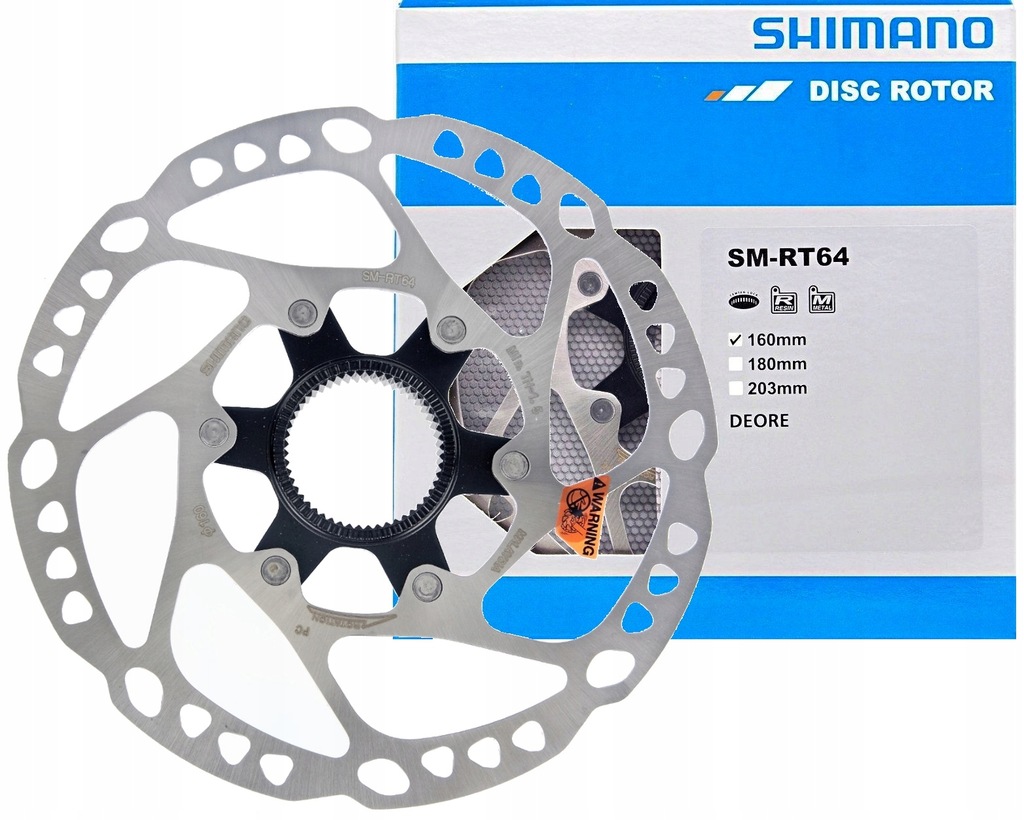 SHIMANO SM-RT64 160mm tarcza hamulcowa DEORE - 12946955924 - oficjalne ...