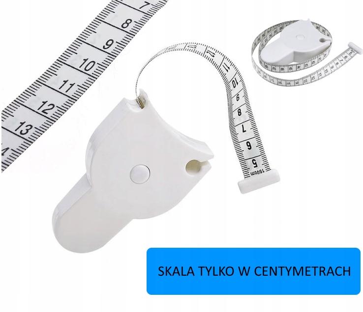 Miarka centymetr do pomiaru obwodów biceps MIERNIK ciała brzucha CM ...
