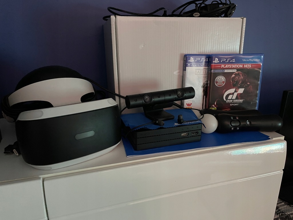 Sony PS VR V2 + kamera V2 + 2x Move PS4 + 2 gry - 13164895611 ...