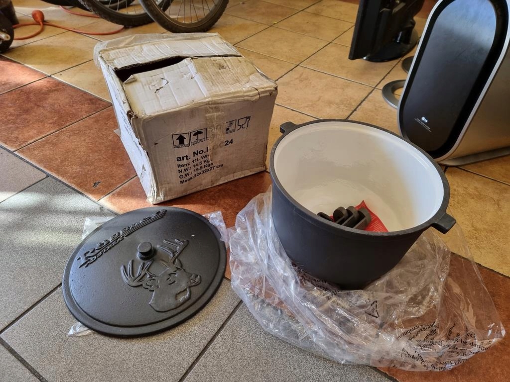 Kociołek stojący ROSSNER Austria 11 l emaliowany - 11331446282 ...