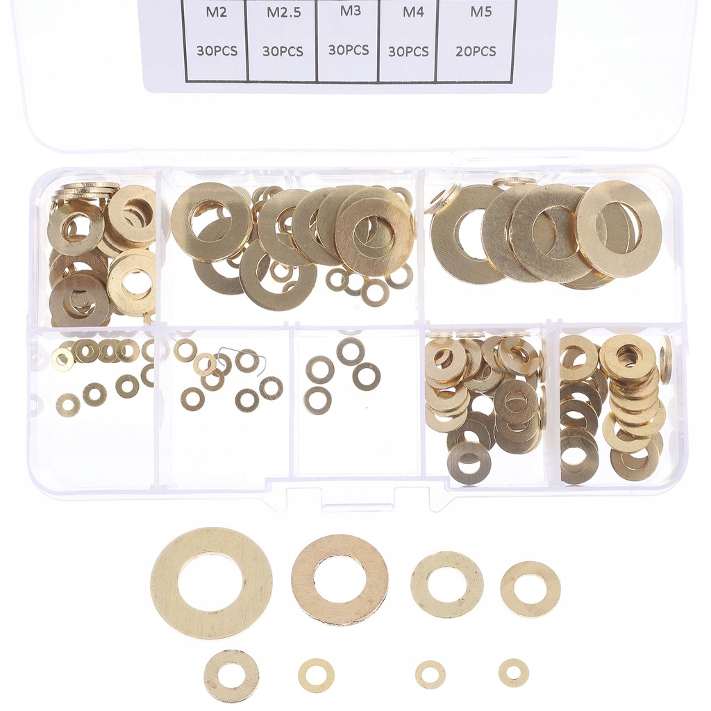 Brass Spacer Metal Shims Washers Flat Lock Large - 13526548509 - oficjalne archiwum Allegro