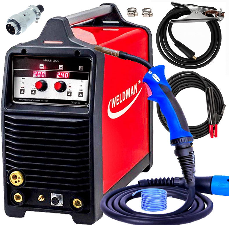 WELDMAN MIGOMAT INWERTOROWY IGBT TIG MMA FLUX 200A - 12408797404 - oficjalne archiwum Allegro