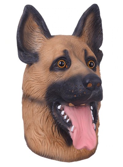 MASKA GŁOWA PRZEBRANIE PIES OWCZAREK NIEMIECKI - 7629486751 - oficjalne ...