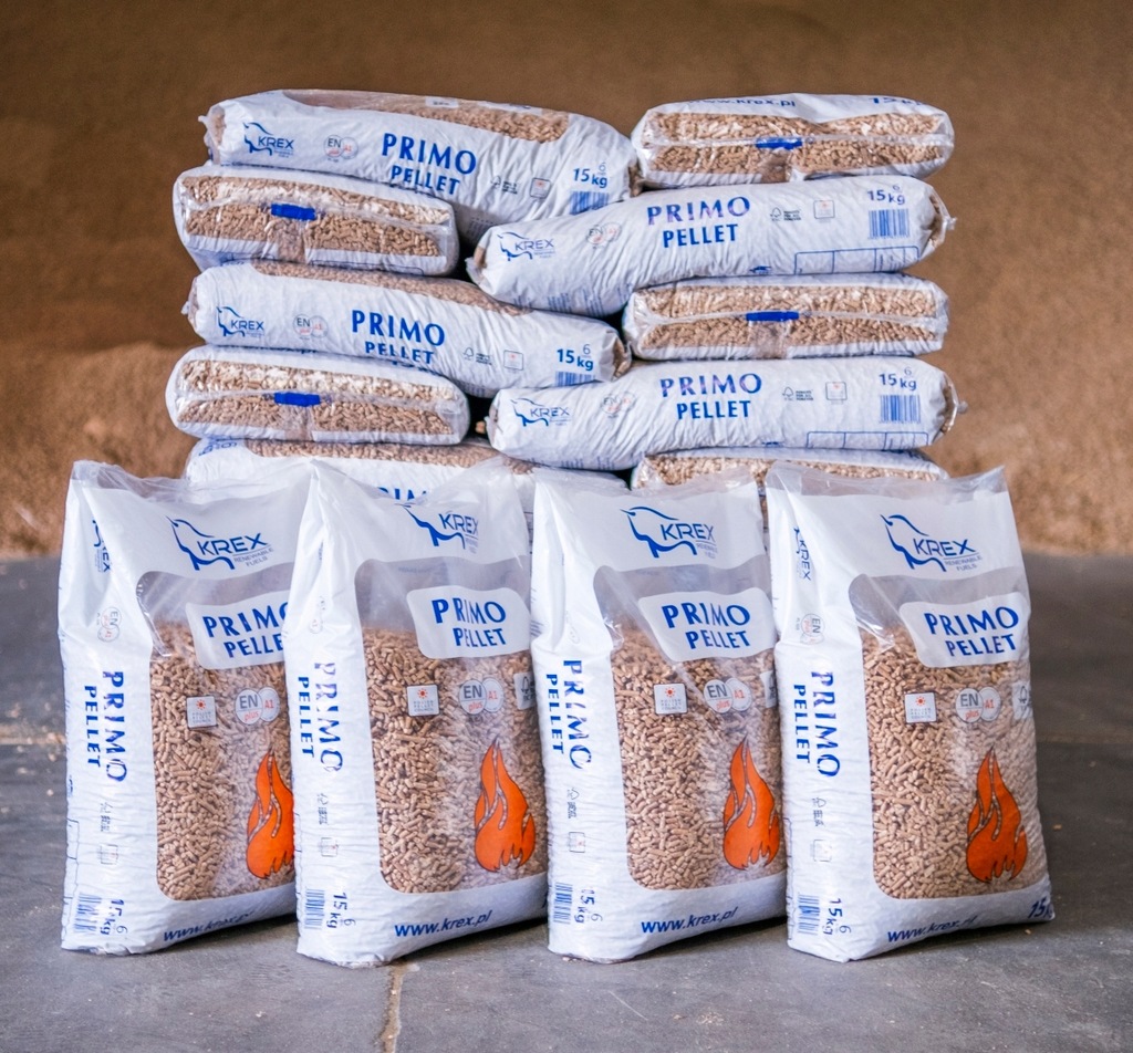 KREX Primo PELLET- pelet drzewny 975kg WOŚP #4620 - 13183188413 ...