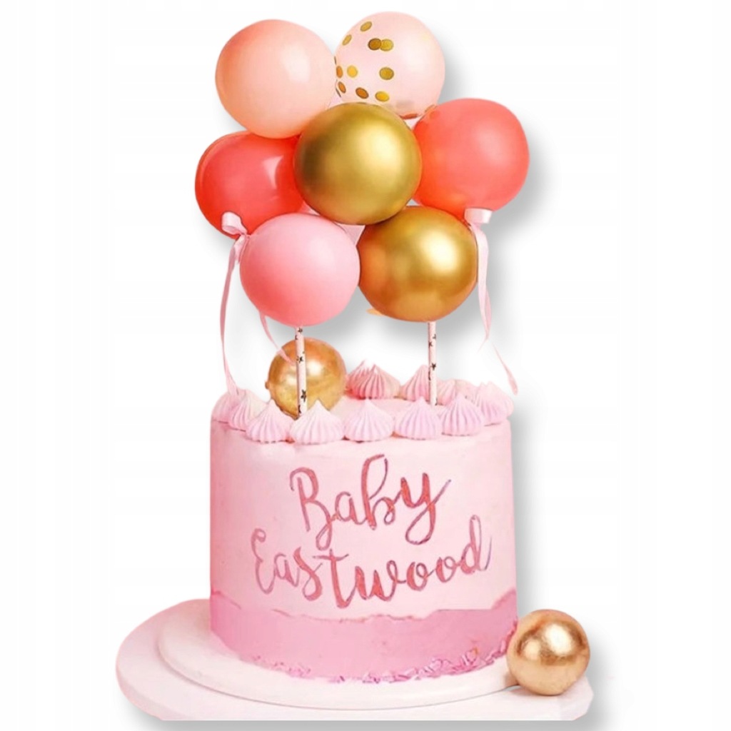 TOPPER BALONY NA TORT URODZINY DEKORATOR TOPER 5 - 12417993144 ...