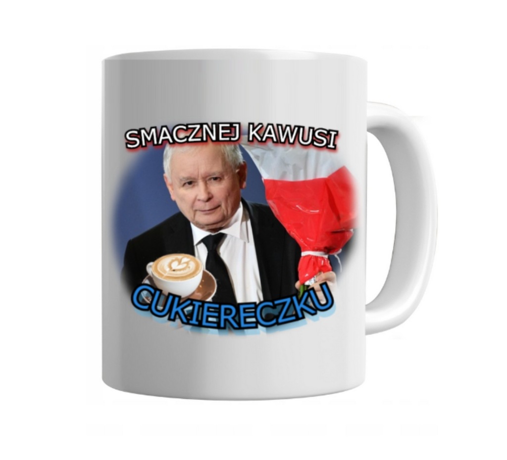 Smacznej Kawusi od Jarosława! - Kubek na prezent - 13647773633 - oficjalne archiwum Allegro