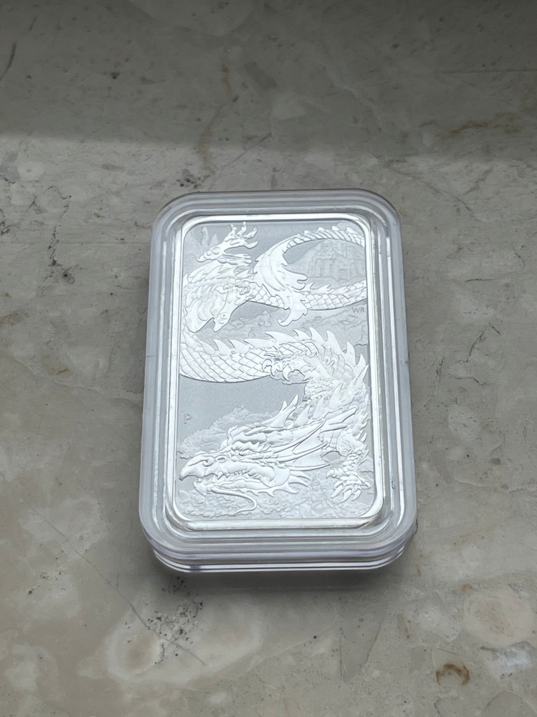 Sztabkomoneta srebrna Rectangular Dragon Smok 2023 - 16649436784 ...