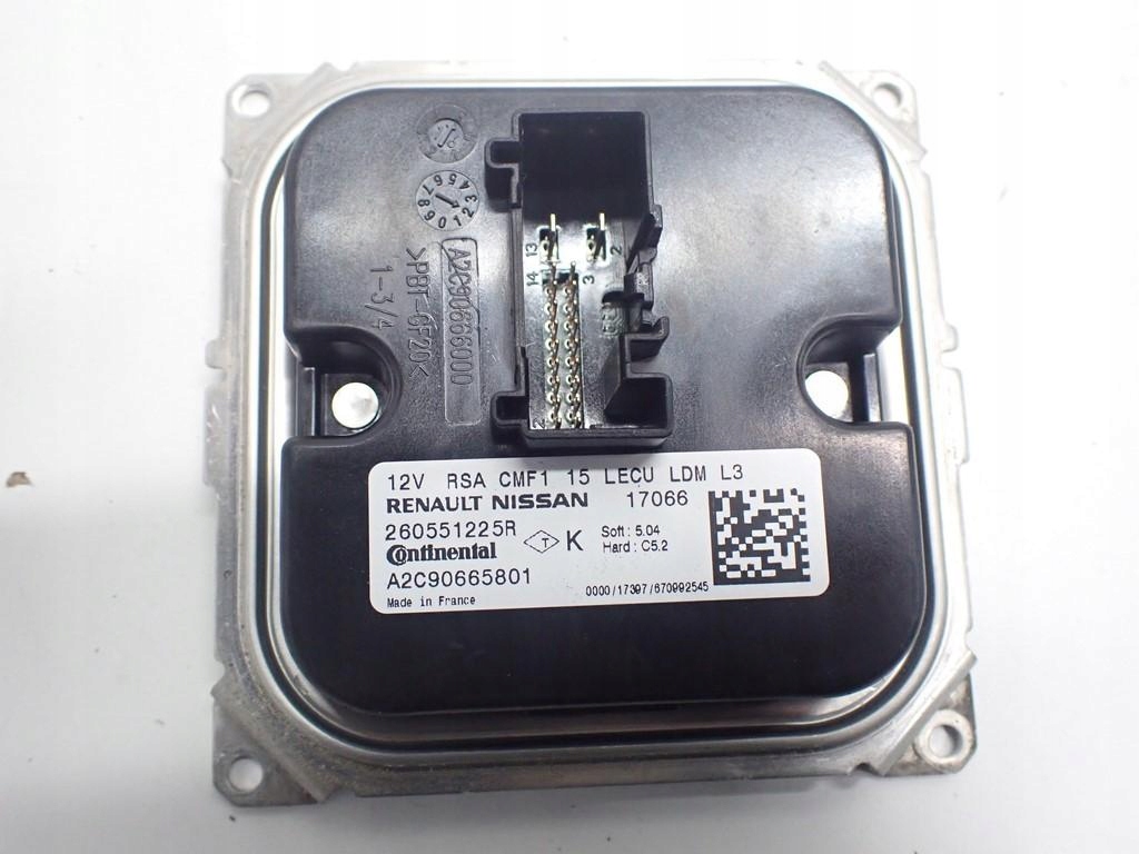 PRZETWORNICA MODUŁ LED 260551225R RENAULT CLIO IV - 13156666033 ...
