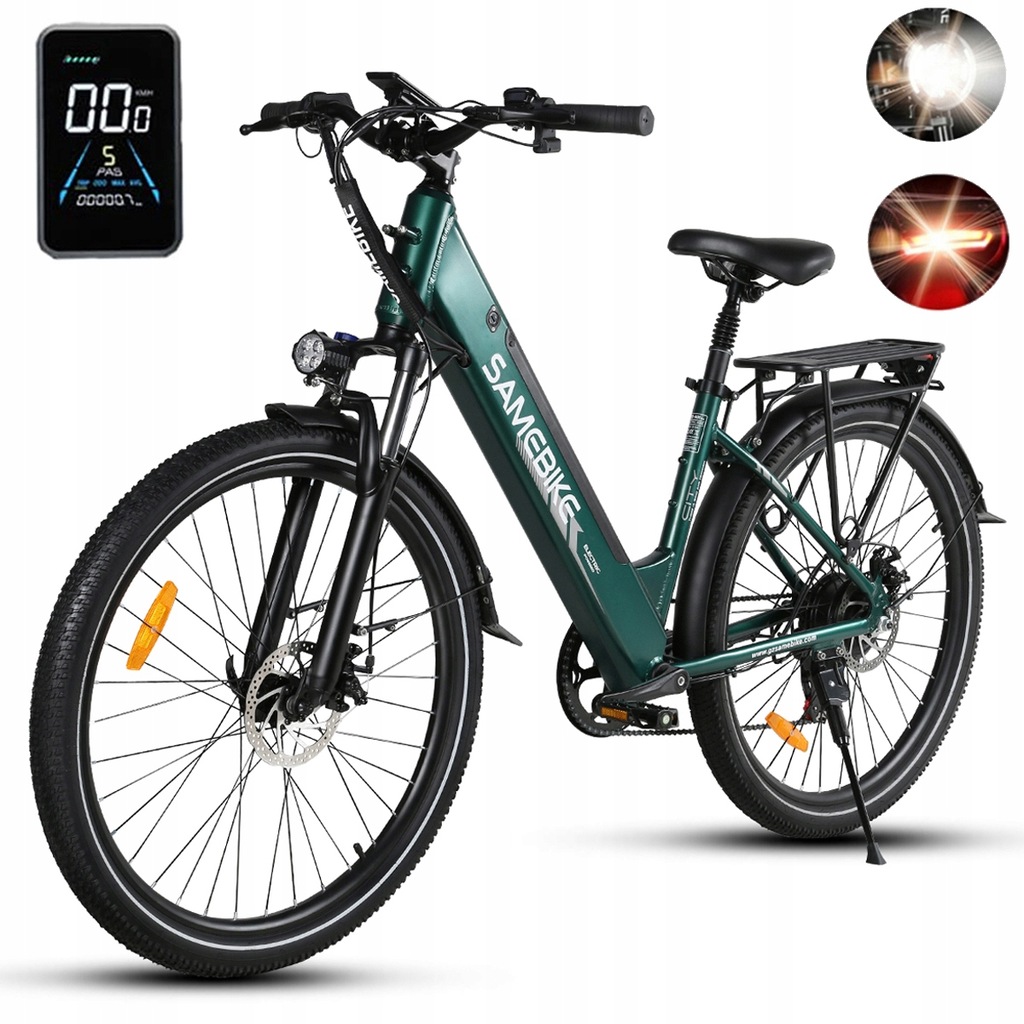 Rower elektryczny Damski/Męski Samebike 250W 15AH 90KM 27,5" E-BIKE 25km/h - 16309502081 ...