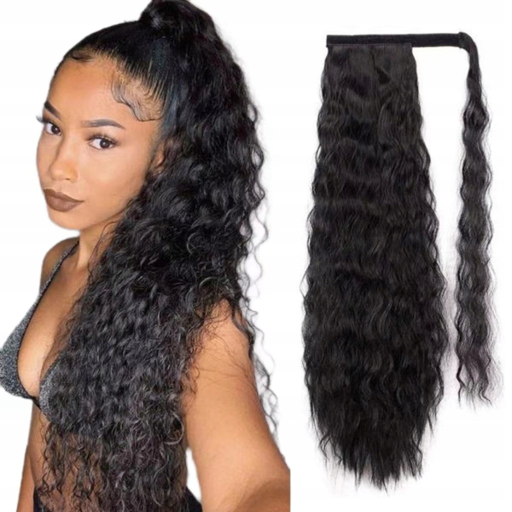 Doczepiany KUCYK KITKA Włosy Kręcone Loki Fale PL - 12809415236 ...