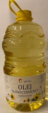 Olej słonecznikowy rafinowany Golden Eggs 5L - 11881714444 - oficjalne archiwum Allegro