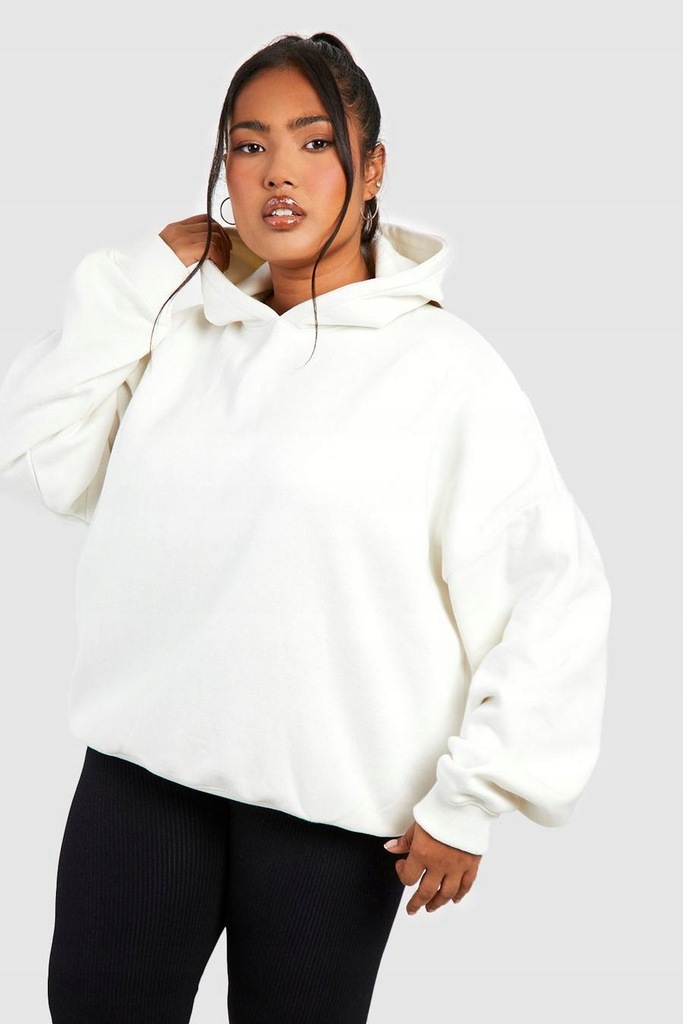 Boohoo zte Z napisy oversize KAPTUREM biała BLUZA 48 - 15173887118 - oficjalne archiwum Allegro