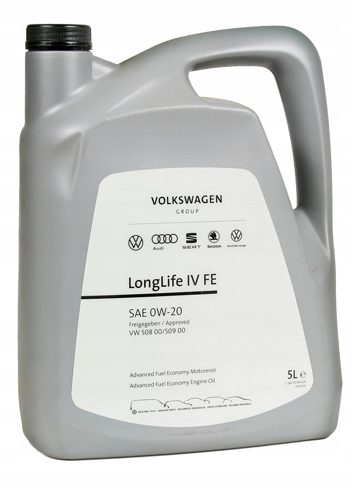 Oryginalny Olej VW Longlife IV FE 0W20 5L - 12585927444 - oficjalne archiwum Allegro