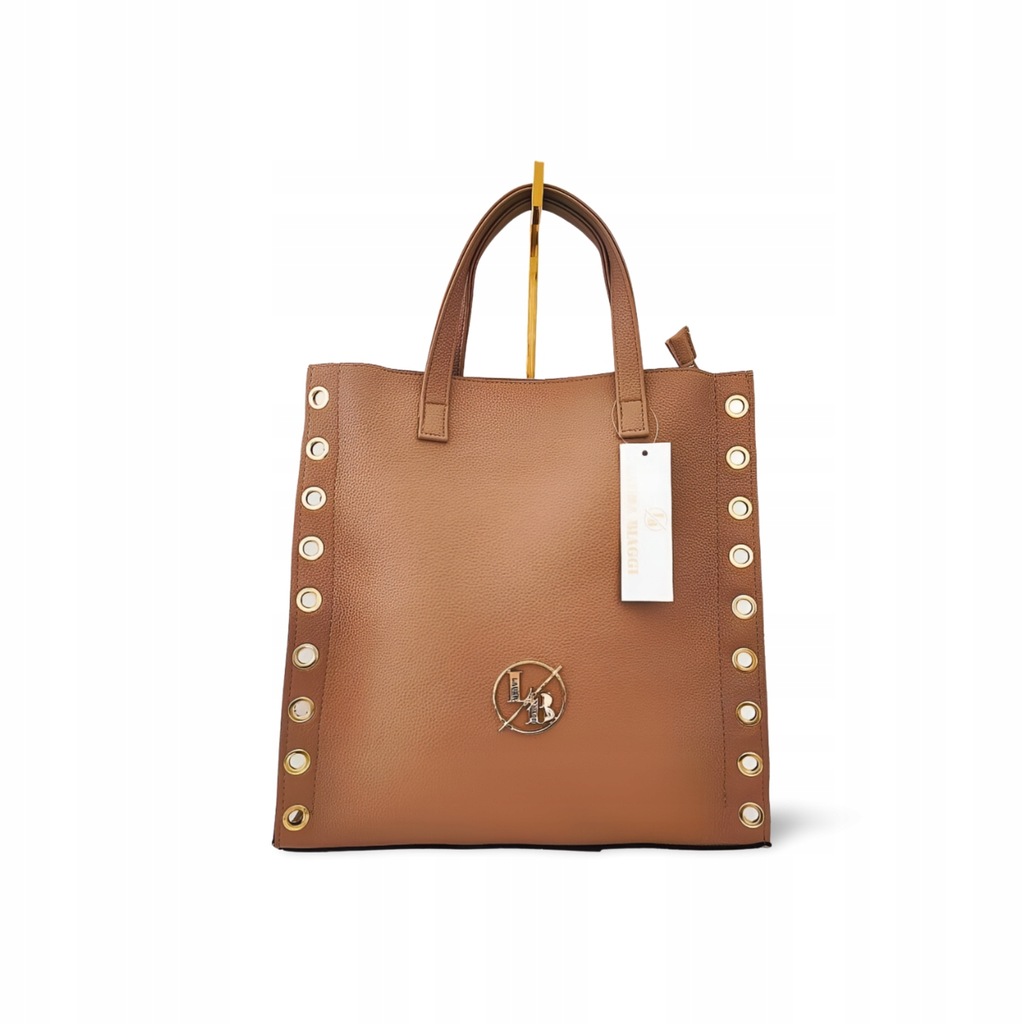 Laura Biaggi torba shopper beżowa - 16558867587 - oficjalne archiwum Allegro