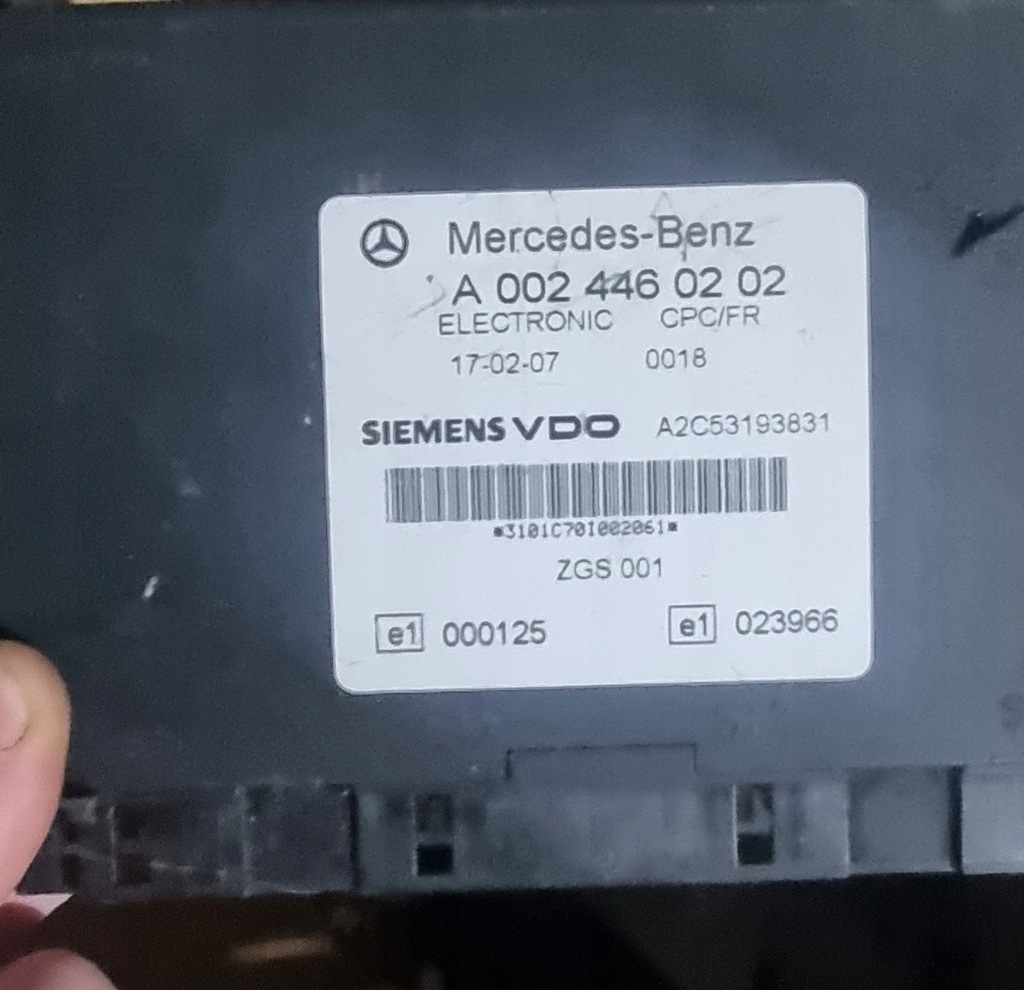 Sterownik CPC/FR Mercedes-Benz OE A 002 446 02 02 - 13176389101 - oficjalne archiwum Allegro
