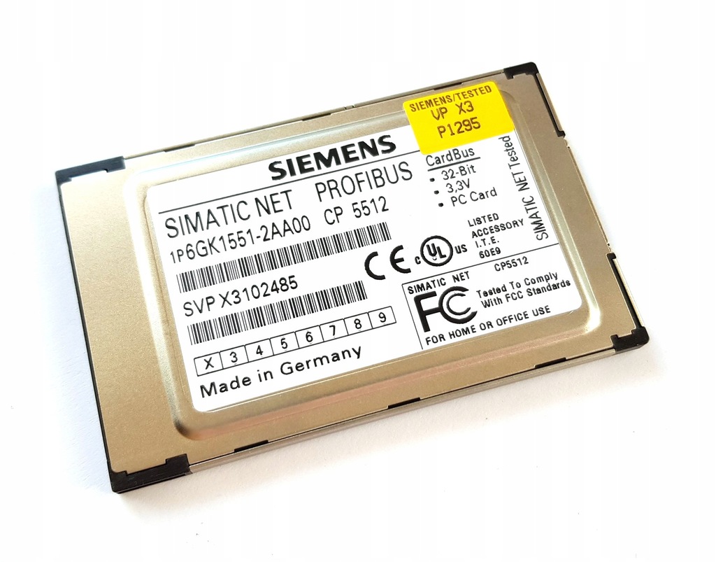 SIEMENS SIMATIC CP5512 INTERFACE PROFIBUS PCMCIA - 9187713352 ...