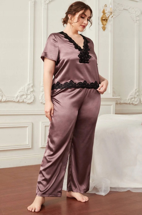 SHEIN _S1H 24Q PIŻAMA SATYNOWA KOMPLET _/ 3XL - 14827923934 - oficjalne archiwum Allegro