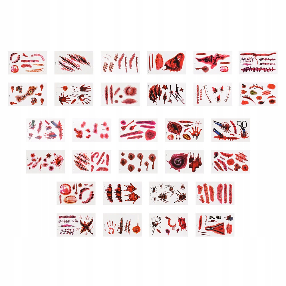 Scar Tattoo Stickers Costume Stickers Scar Decals - 14356518925 ...