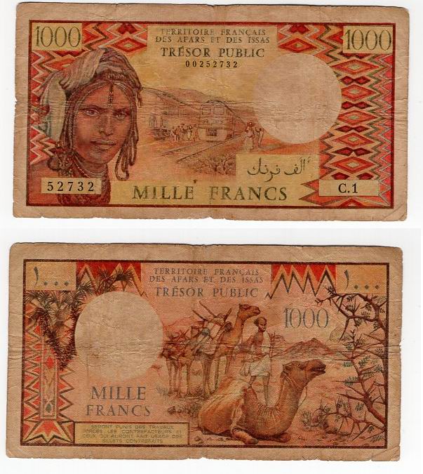 FRANCUSKIE TERYT. AFFARÓW I ISSÓW 1975 1000 FRANCS - 13391627651 ...