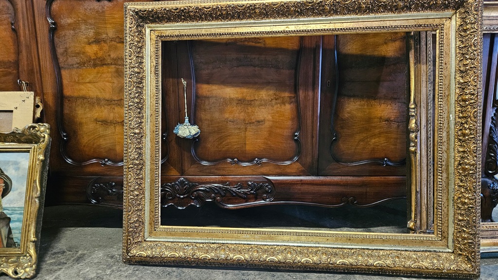 Stara Piękna RAMA rzeźbiona -Robi wrażenie B. Duża.nr 3 - 16077655316 ...