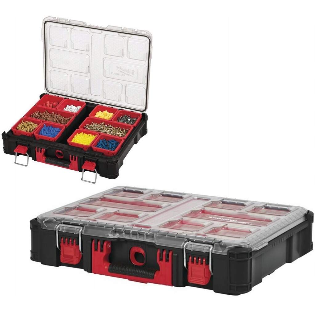 MILWAUKEE Skrzynka Packout organizer duży IP65 - 10581671010 ...
