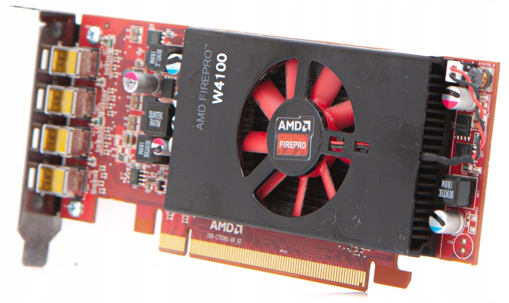 Karta AMD FirePro W4100 2GB GDDR5 DX12 4x miniDP - 10767941196 - oficjalne archiwum Allegro