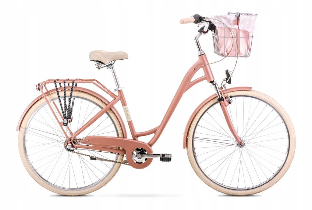 ROWER DAMSKI MIEJSKI 28 ROMET ART DECO ECO RÓŻOWY - 12142703293 ...