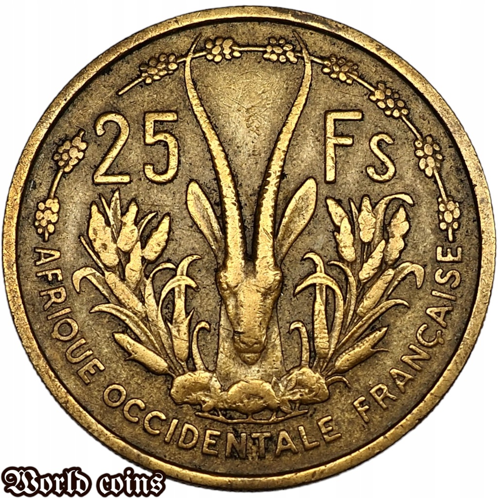 25 FRANCS 1956 FRANCUSKA AFRYKA ZACHODNIA - 15208519127 - oficjalne archiwum Allegro