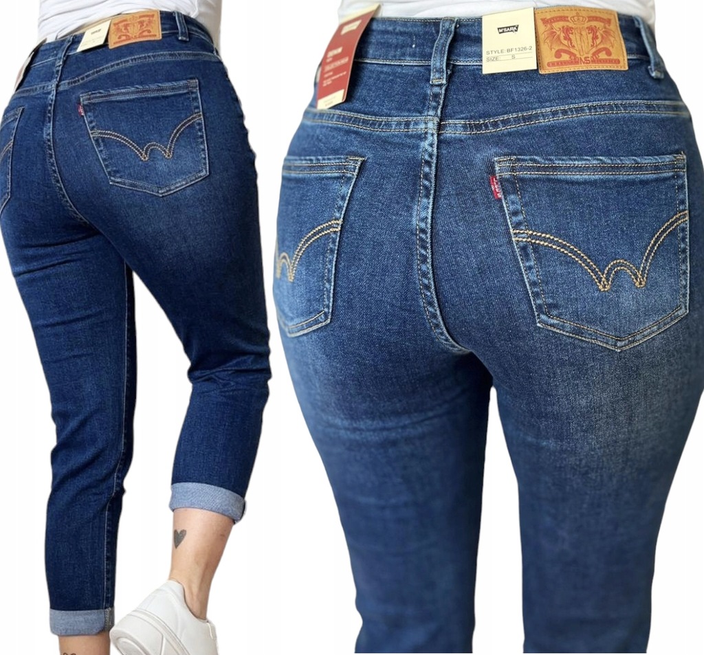 Spodnie jeansy M.SARA LIFE'S MOM FIT niebieskie XL - 14522571929 ...