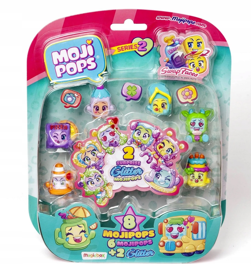 BROKATOWE MOJI POPS 8 FIGUREK ZESTAW NIESPODZIANKA - 12902107593 ...